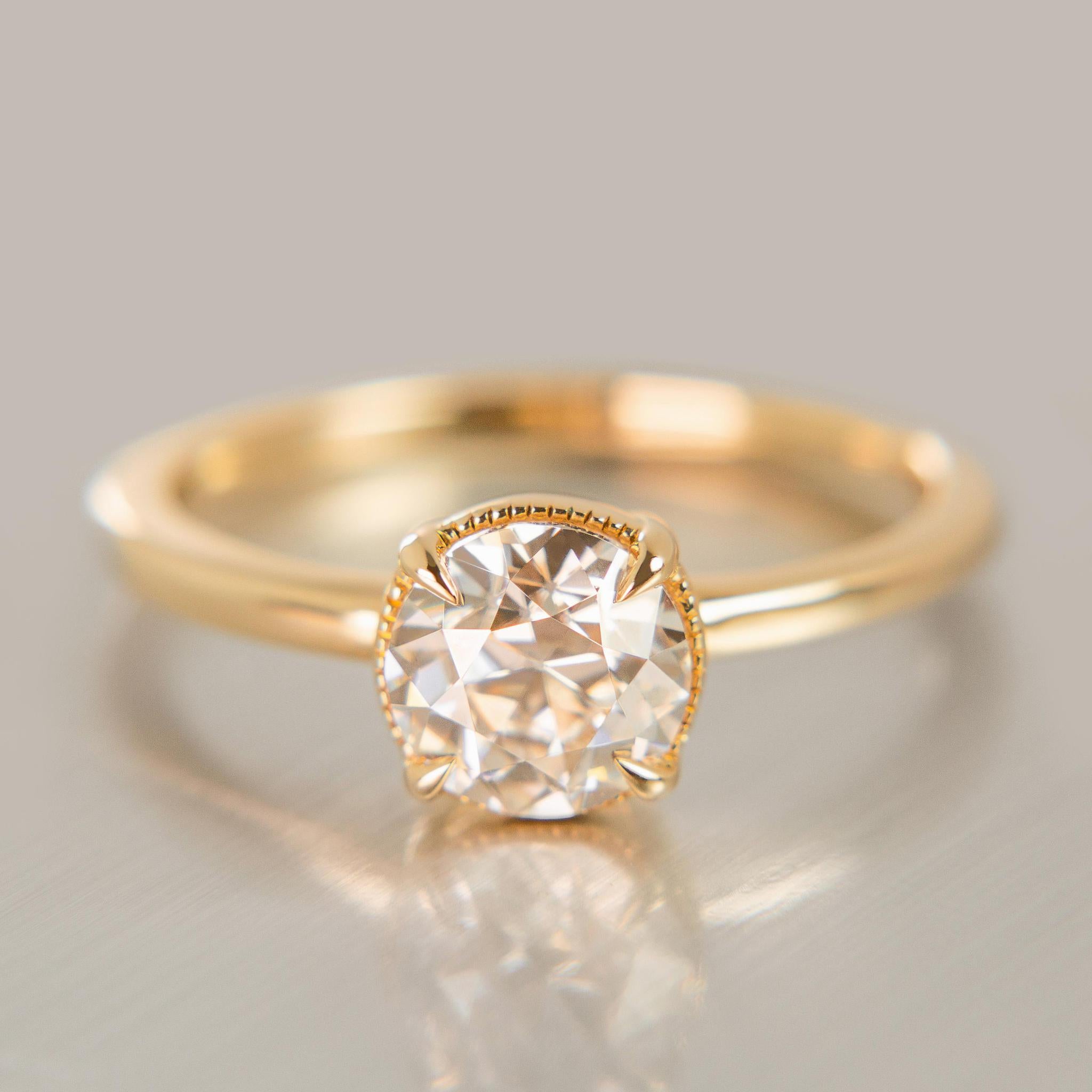 Classic Diamond Oak Ring – Stórica Studio